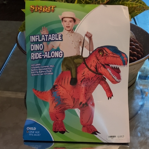 Spirit | Costumes | Spirit Red And Green Inflatable Dinosaur Costume ...